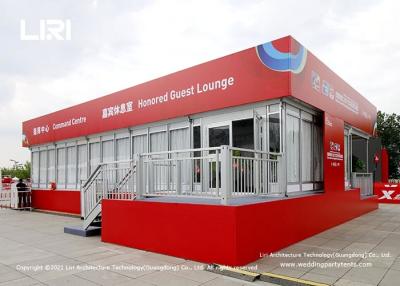 中国 Liri屋外のでき事のためのガラス壁が付いているアルミニウム フレームのテント10m 12mの明確なスパン 販売のため