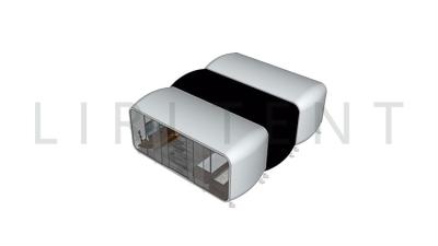 China 6m Moderne Modulaire Glamping het Hoteltenten van de Capsuledoos voor Koffiewinkel Te koop