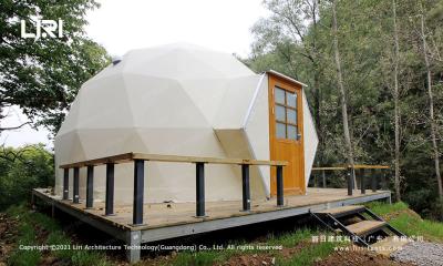 中国 5つの星のホテル リゾートのための鋼鉄Q235ハーフドームGlampingテント 販売のため