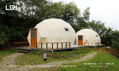 中国 5つの星のホテル リゾートのための鋼鉄Q235ハーフドームGlampingテント 販売のため