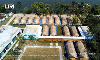 China De openluchttent van Fantasieshell shape luxury glamping hotel Te koop