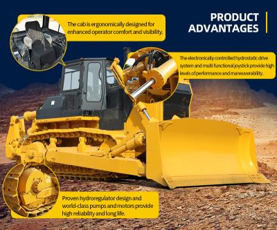 Cina 15M3 Blade Bulldozer a controllo idraulico Edilizia Trasportatori di terra CE certificato in vendita