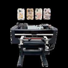 China Automatische A3 UV inkjet DTF-printer 3*xp600 PrintHead voor kunststof/keramische oppervlakken Te koop