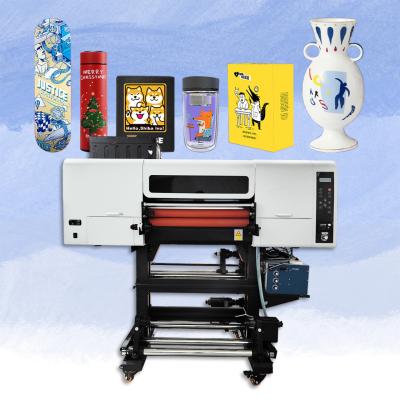 China Stampante DTF UV tutto in uno con laminatore a doppia testa adesivo di trasferimento di cristallo A3 per tazze / caschi for sale
