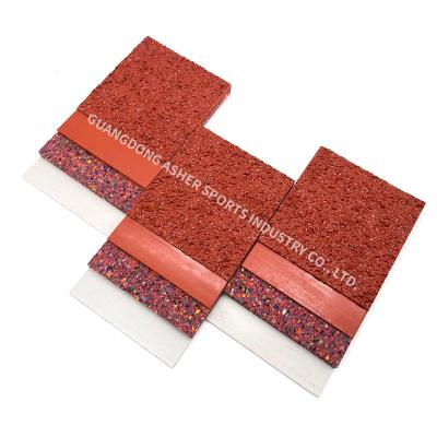 China De UV van de het Systeemrenbaan van de Bewijssandwich Rubber Schokbrekende Vloer Mats Type Te koop