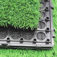 China Interlocking Garden Artificial Grass Turf Green Soft PE Material for sale