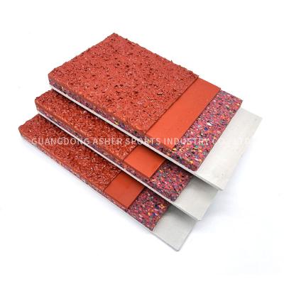 China High Flexible Rubber Sandwich System Running Track Non Slip Recycled Floor Type for sale
