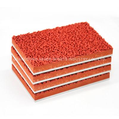 중국 프로 하이브리드 플라스틱 달리기 트랙 13mm 두꺼운 PU 및 EPDM 재료 경연 및 훈련을위한 짧은 리드 시간 판매용