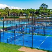 China LED Lighting Padel Tennis Courts Custom 12mm Height  Grass Surface for sale
