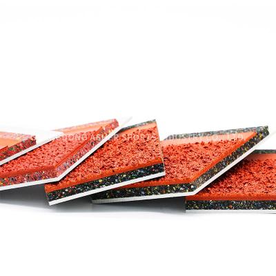 China Recycled Rubber Sandwich System Running Track Elastic Outdoor Mats Type Floor Use for sale