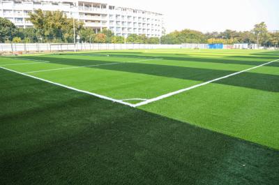 China China Stem Shape Artificial Football Pitches With 16.5 Stitches For Efficient Drainage System for sale