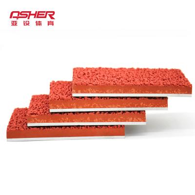 China Professional  Hybrid Plastic Running Track  13mm Thick PU And EPDM Materials Short Lead Time For Competitions And Training for sale