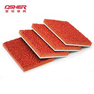 China Professional  Hybrid Plastic Running Track  13mm Thick PU And EPDM Materials Short Lead Time For Competitions And Training for sale