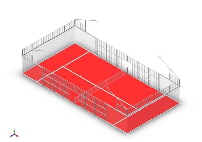China Pro Panoramic Padel Court With Advanced Shock Absorption For Player Safety for sale