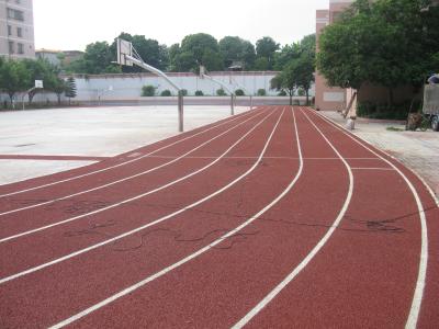 China Low Maintenance Permeable Running Track No Blistering Durable Synthetic Surface Solutions for sale