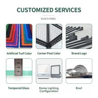 China Turnkey Super Panoramic Padel Court Construction Service Engineering Design Support for sale