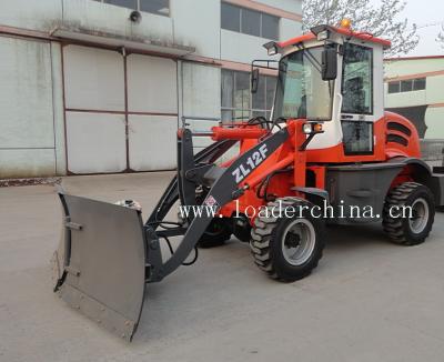 China 1.2t small loader ZL12F with pallet fork/bale grapple for sale