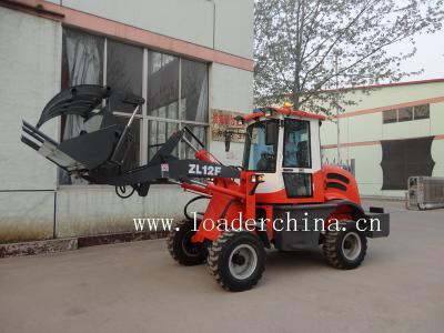 China 1.2t compact loader ZL12F with pallet fork/snow blower/snow plow/optional accessories for sale