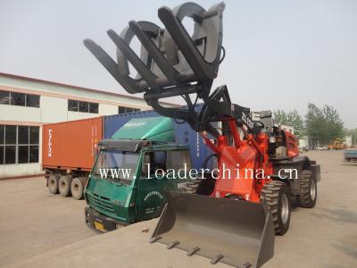 China wheel loader ZL12F with grass grab for sale