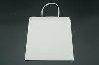 China White Unique Custom Printed Paper Bags Recyclable Extra Large Bottom for sale