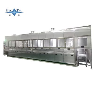 Cina Pulizzatore di wafer di silicio semiconduttore - Pulizzatore alcalino/acido ad ultrasuoni + risciacquo con acqua DI, 40KHz-80KHz, 60°C in vendita