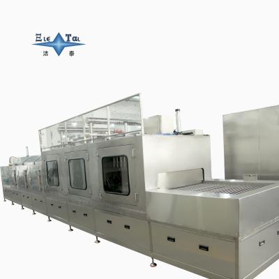 China Medical Device Through-Type Cleaning & Drying System – Mesh Conveyor Design with Spray Rinsing + Air Knife Dehydration + Hot Air Drying for sale