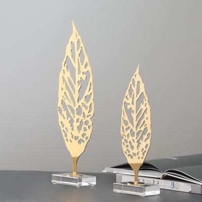 Cina Arti e mestieri domestici della scultura della foglia di oro di acciaio inossidabile in vendita