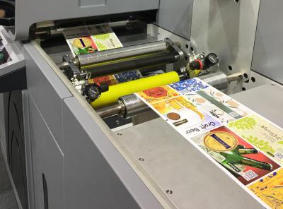 China Digital Label Embellishments Inkjet Digital Printer with UV Varnish and Foil Stamping for sale