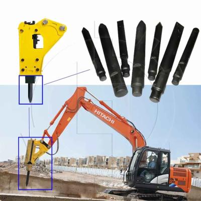 China Blunt Wedge Diamond Point Jack Hammer Moil Rock Hm334 Hm3354 Hm340 Hm350 Hydraulic Breaker Chisel for sale