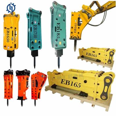 China Martillo de roca hidráulico de montaje lateral EB165 EB175 EB185 para excavadora de 40 toneladas 50 toneladas en venta