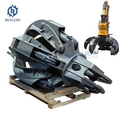 China 360 Degree Rotation Excavator Hydraulic Orange Peel Grab Steel Scrap Grapple For 24ton 30ton 36ton Excavator for sale