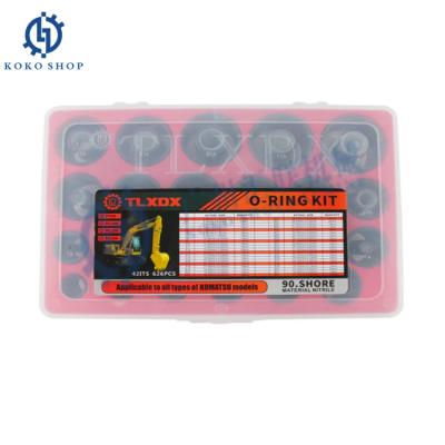 China 626PCS 335116880083 O-Ring Box Oil Seal Gaskets Repair Kit for Komatsu PC60 PC100 PC200 Hitachi EX100 EX120 Excavator for sale