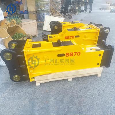 China Martillo rompedor hidráulico SOOSAN SB70, montado lateralmente, adecuado para 18-21 toneladas, hidráulico, montado en la parte superior, para piezas de maquinaria en venta