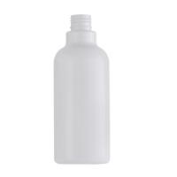 China Custom Logo White 300ml Boston Round Empty Plastic Bottle with Pump Dispenser for sale