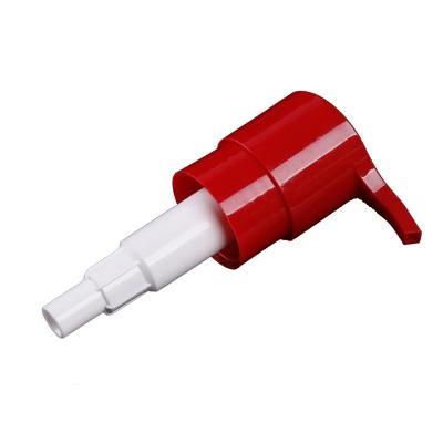China Bomba plástica do distribuidor da garrafa do fechamento 24/410 vermelho do parafuso para o sabão da lavagem do corpo à venda