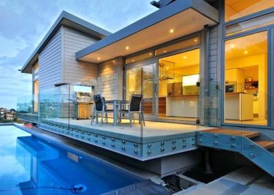 China High Quality Frameless Glass Railing with Safety Standoff Part for Decking for sale