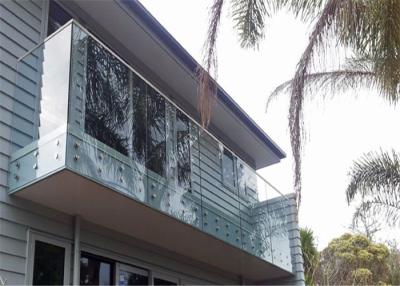 China Stainless Steel 304 Standoff Glass Railing / Side Mouted Glass Balustrade for sale