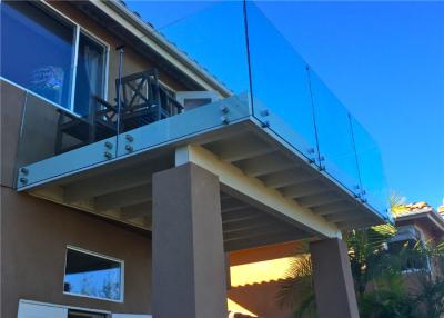 China Modern House Balcony Design Stainless Steel Standoff Glass Railing/Baluster for sale