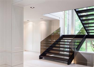 China Staircase U channel glass railing with frameless handrail for sale