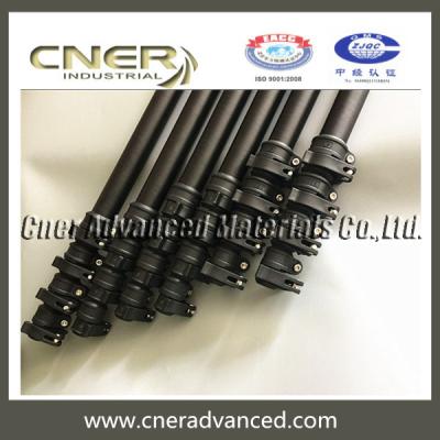 China Telescopic carbon fiber pole,extension pole,telescopic carbon fiber tube with clamps for sale