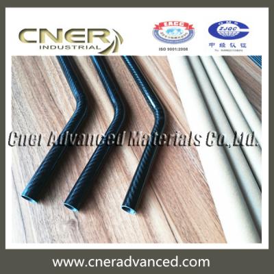 China Carbon fiber bend, OD 18mm carbon fibre elbow, carbon fiber goose neck, matte and glossy finish for sale