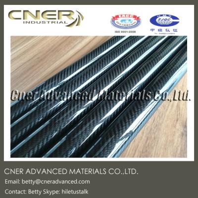 China Carbon fiber tube, ID 20mm twill weave carbon fibre rod, carbon fiber pole, matte and glossy finish for sale