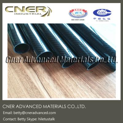 China Carbon fiber tube, ID 17mm twill weave carbon fibre rod, carbon fiber pole, matte and glossy finish for sale