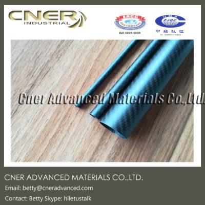 China Carbon fiber tube, ID 24 mm twill weave carbon fibre rod, carbon fiber pole, matte and glossy finish for sale