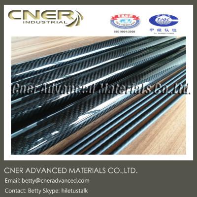 China Carbon fiber tube, ID 10mm twill weave carbon fibre rod, carbon fiber pole, matte and glossy finish for sale