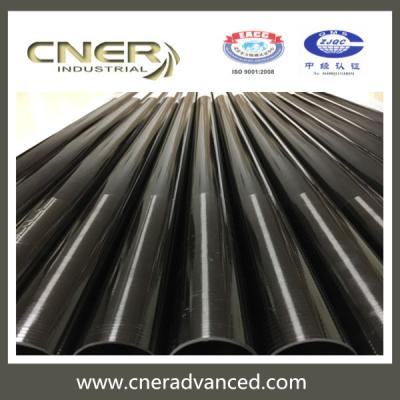 China High stiffness 45 feet glossy carbon fiber tapered telescopic tube for gutter cleaning pole, carbon fiber gutter pole for sale