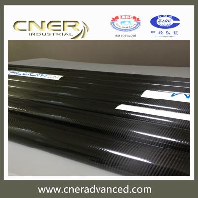 China High stiffness 55 feet glossy carbon fiber tapered telescopic tube for gutter cleaning pole, carbon fiber gutter pole for sale