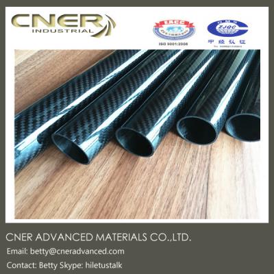 China Carbon fiber tube, ID 26 mm twill weave carbon fibre rod, carbon fiber pole, matte and glossy finish for sale