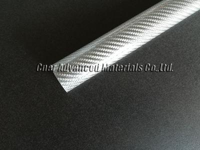 China Chrome silver glossy fiberglass tube 30mm OD, fibreglass decoration tube for sale