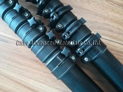 China Scratch matte finish 1.6m contraction length carbon fibre telescoping pole for rescue pole for sale